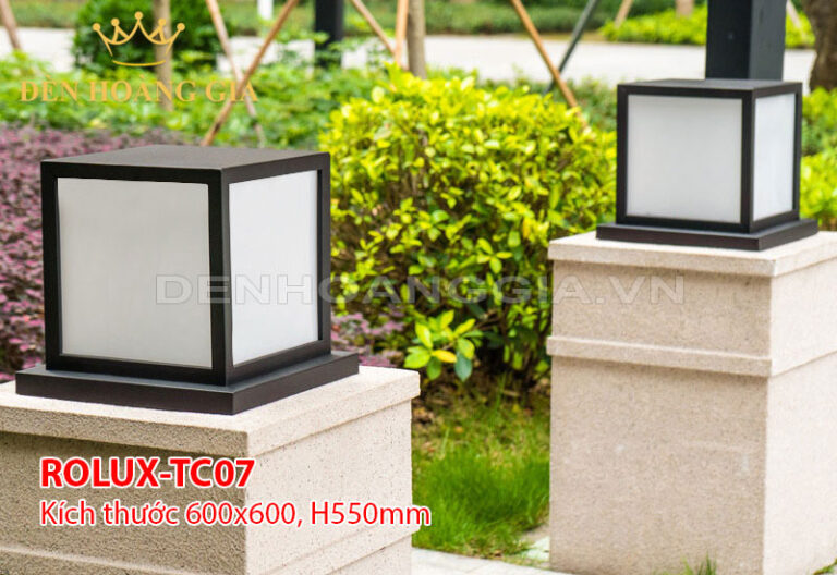Đèn trụ cổng 600x600 lắp trụ cổng chính siêu đẹp